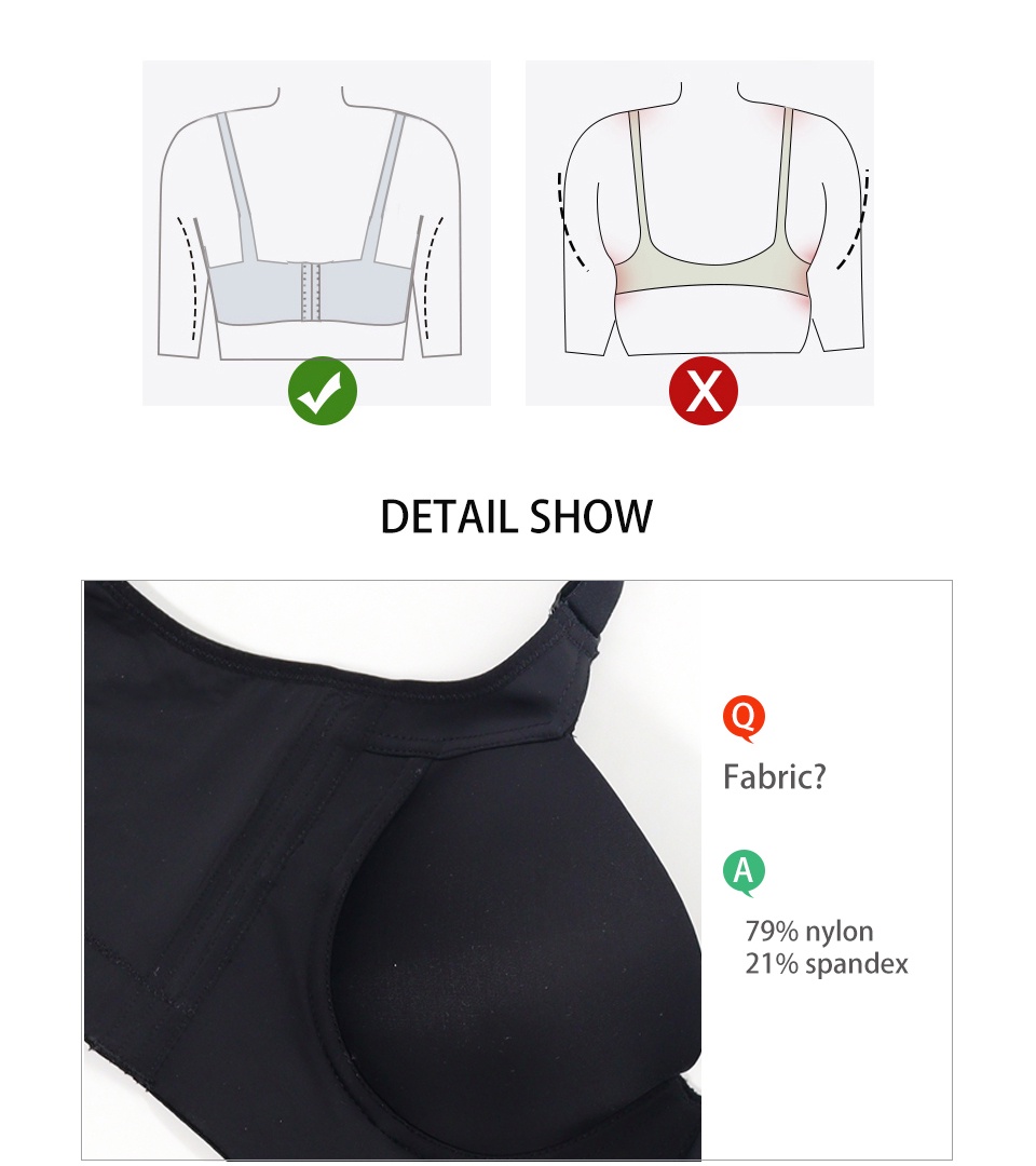 FallSweet Women Plus Size Bras Push Up Hide Back Fat Underwear Shpaer ...