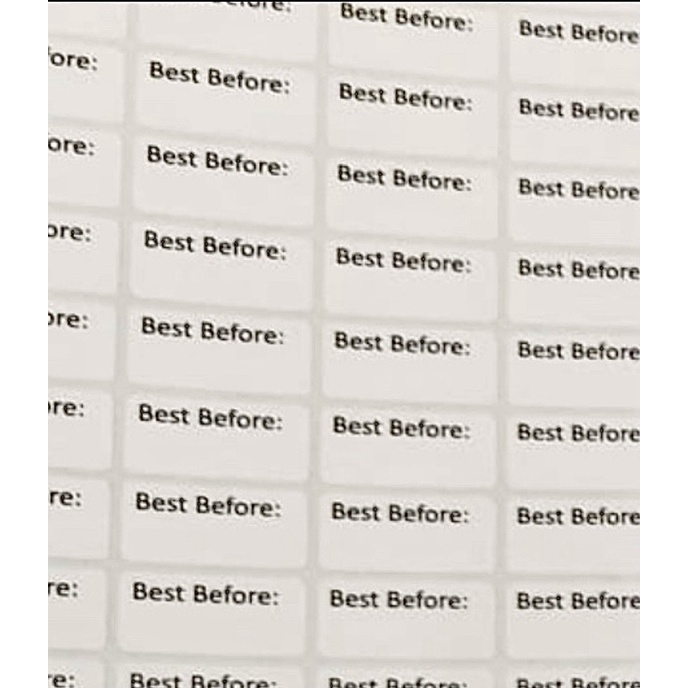 250pc Best Before WATERPROOF Rectangle Stickers Labels | Shopee Singapore
