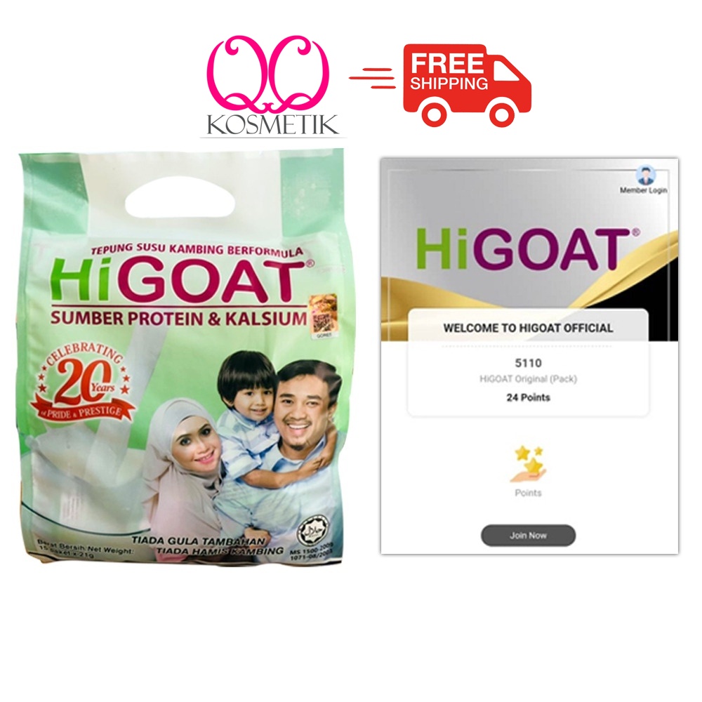 Nak sini!!! HI GOAT Susu Kambing Vanilla HIGOAT Hi-Goat Goat Milk 15s ...
