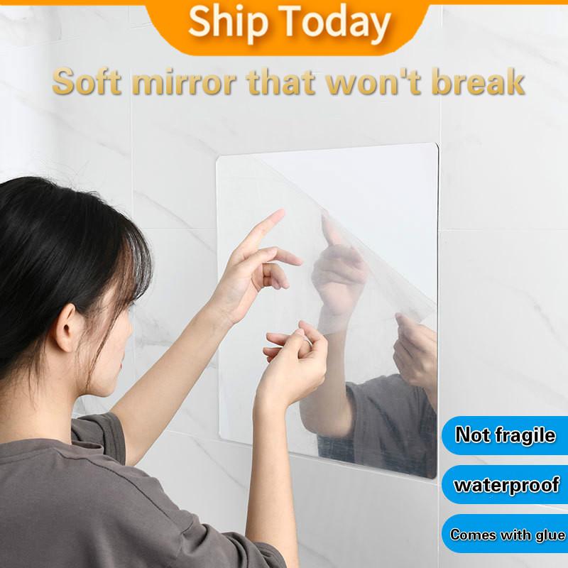 Mirror That Will Not Break Self-adhesive Soft Mirror Stickers Toilet ...