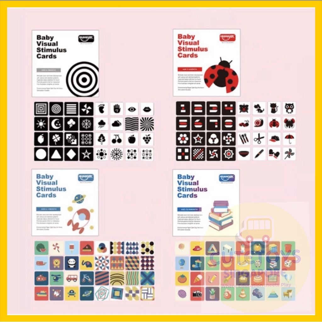 [SG] Newborn Baby Visual Stimulation Flash Cards (Double Sided 4 Levels ...