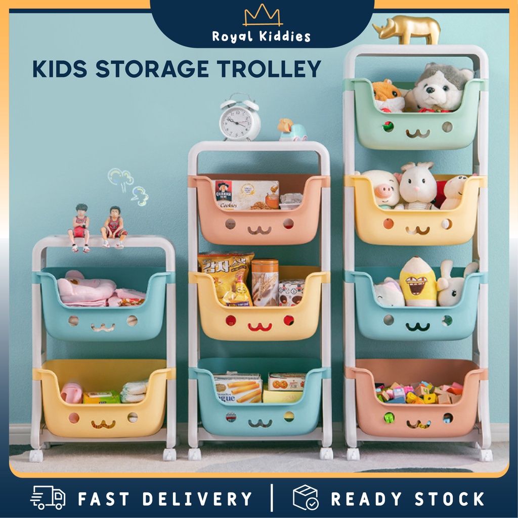 Kids Toys Storage Box Organizer Organiser Rack Toy Rak Trolley Simpanan ...