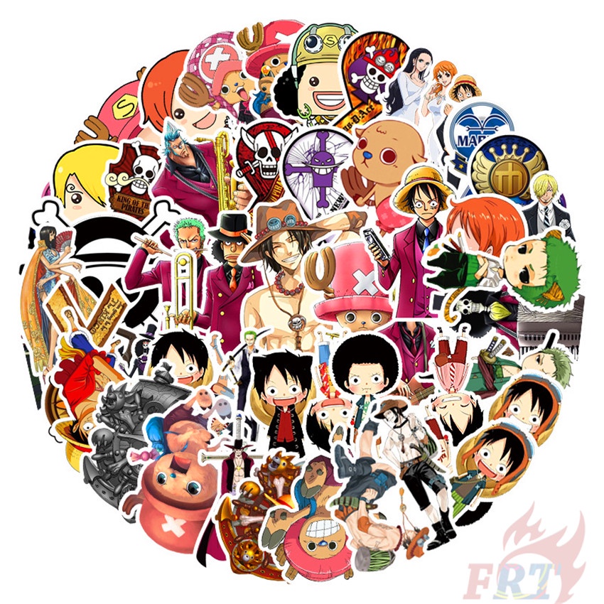 55Pcs/Set One Piece Series 03 Stickers Anime DIY Fashion Mixed ...