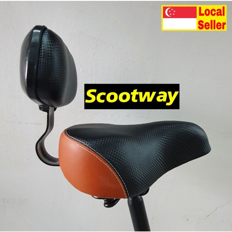 Bicycle Spring Saddle with Extra Cushion and Back Rest. | Shopee Singapore