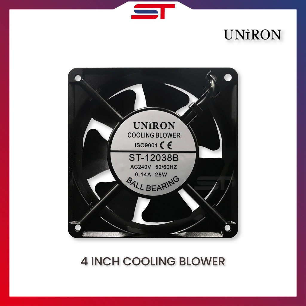 Uniron 4 Inch AC Axial Fan / Cooling Blower AC240V Ball Bearing 7 ...