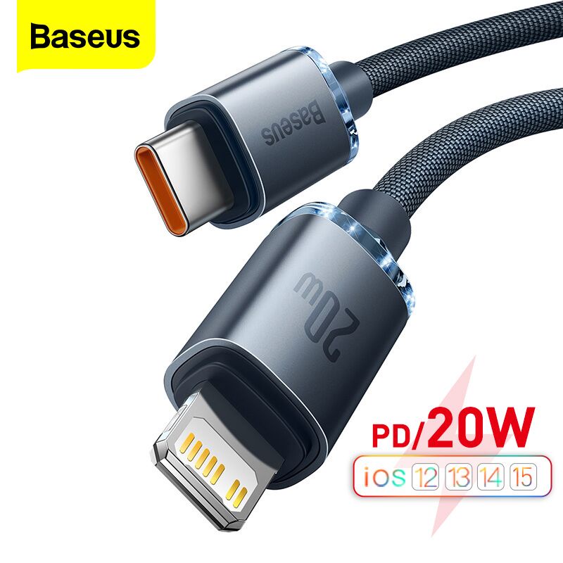 Baseus original PD 20W Cable For iPhone 13 14 Pro Max 12 11 XR Mini Fast Charging Charger Type C ...