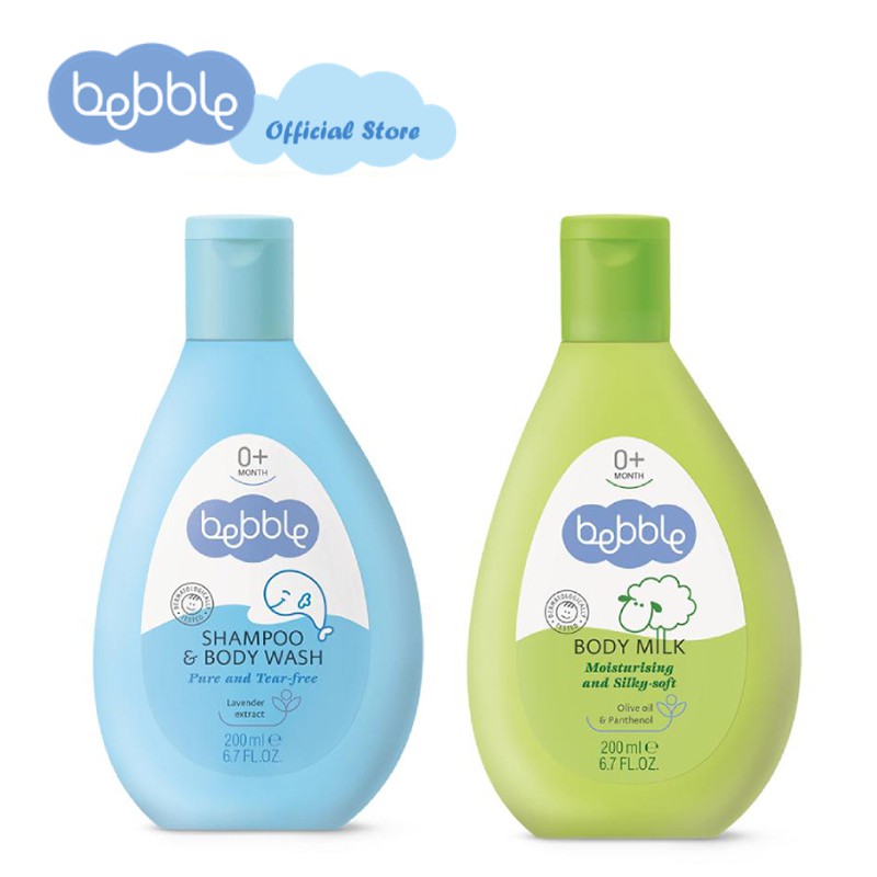 Bebble Baby Newborn Gift Set [Tear Free SLES Free 2in1 Shampoo & Body ...
