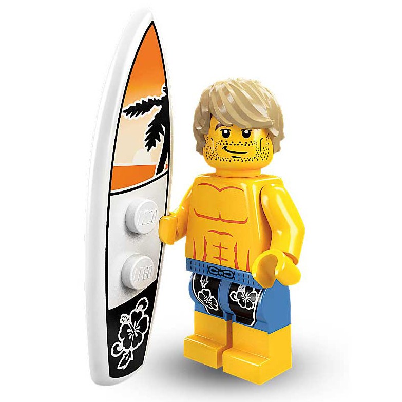 LEGO 8684 CMF Series 2 Minifigure [SEALED] - (15) SURFER (beach boy ...