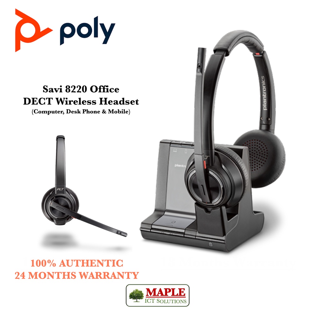 Poly Savi 8200 series Office DECT Headset | Shopee Singapore