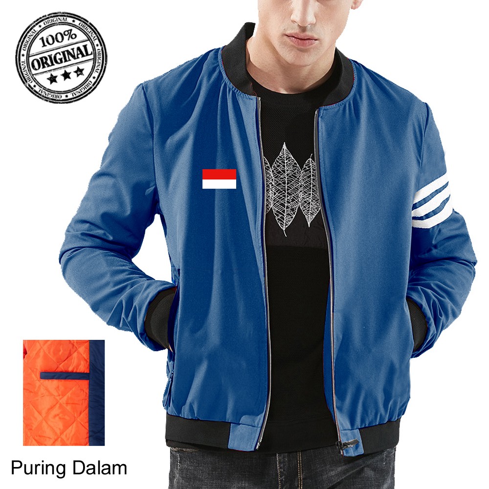 PUTIH MERAH Cool Jacket With Red And White Logo Available In 4 Colors ...