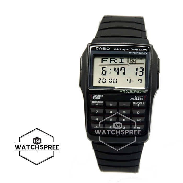 [Watchspree] Casio Calculator Black Resin Strap Watch DBC32-1A DBC-32 ...