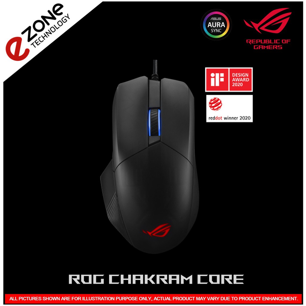 ASUS ROG Chakram Core Wired Optical Gaming Mouse ( 90MP01T0-BMUA00 ...