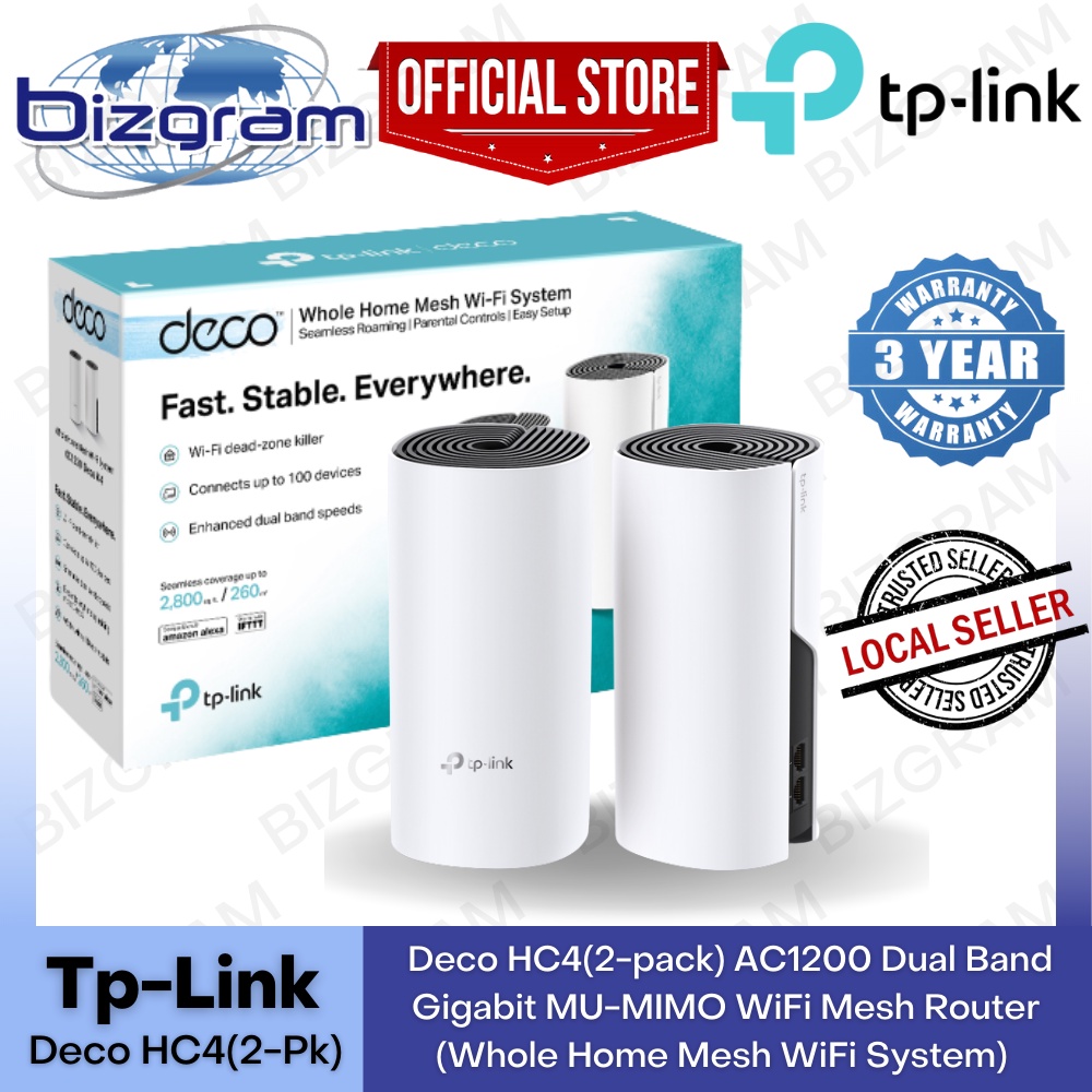 Tp-Link Deco HC4(2-pack) AC1200 Dual Band Gigabit MU-MIMO WiFi Mesh ...