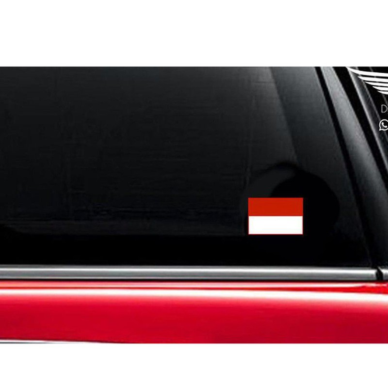 MERAH PUTIH Car Sticker Flag Indonesia Flag Red White Vinyl Decal ...