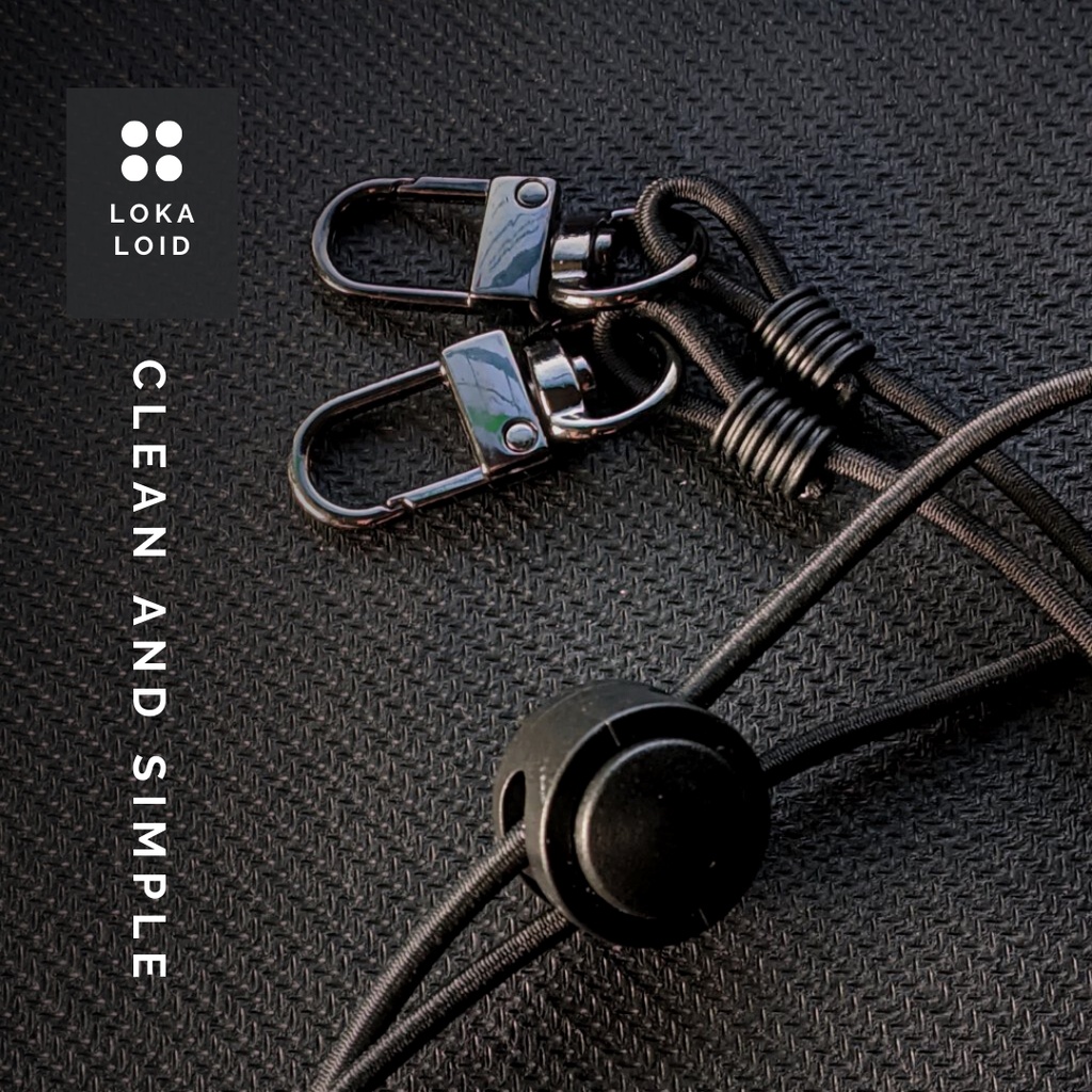 HITAM Men's Mask Strap Elastic hook Alloy Dogclips | Men's Mask Strap ...