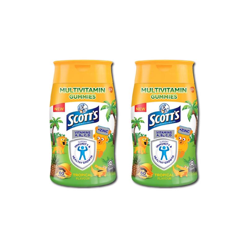 [Bundle of 2] Scott's Multivitamins Gummies Immunity Support, Healthy ...