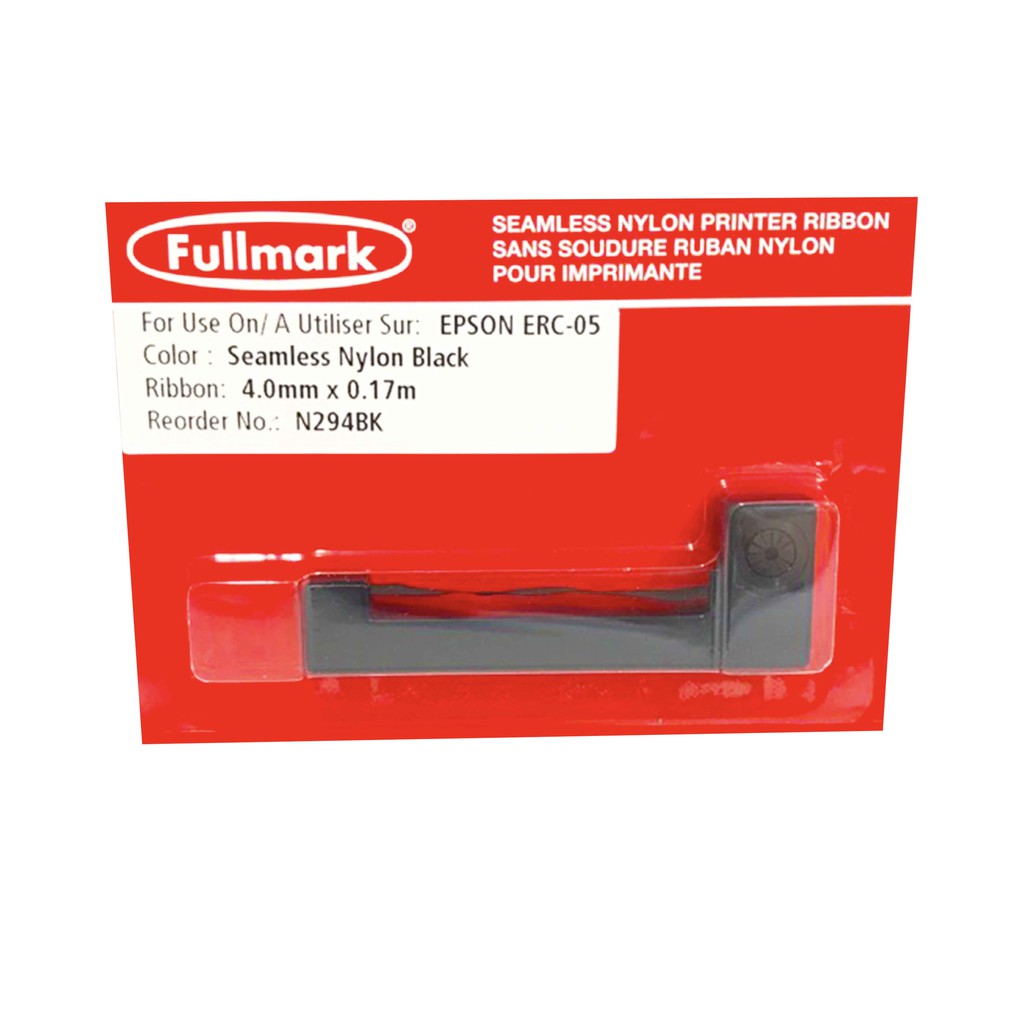Fullmark N294BK Seamless Nylon Printer Ribbon-for Epson ERC 05-Black ...
