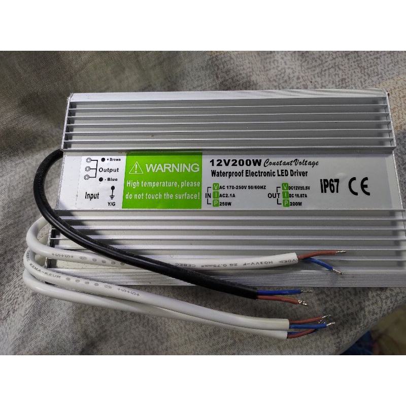 IP67 Waterproof Lighting Transformers DC 12V 200W Power Supply Led Driver | Shopee Singapore