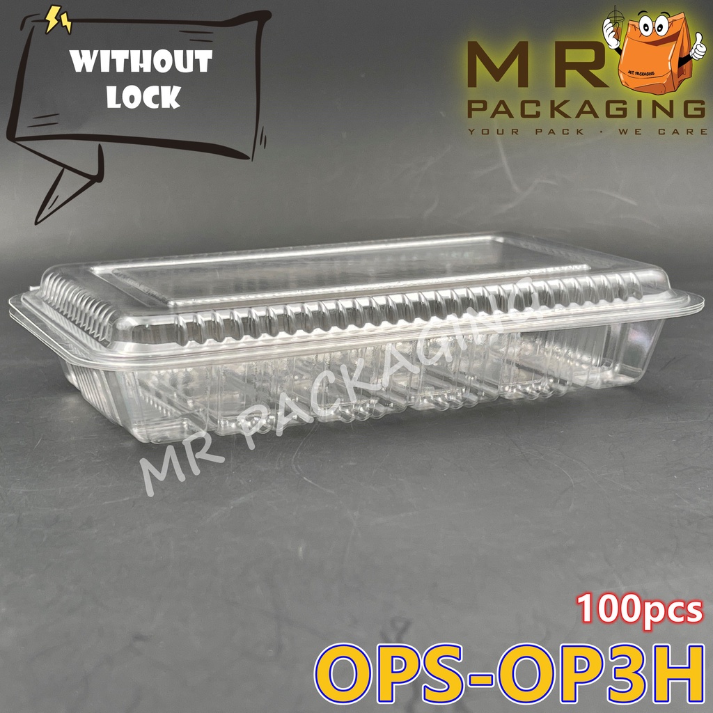 OPS - OP3H - BENXON Plastic Tray [ 100pcs± ] Bakery Disposable Plastic ...