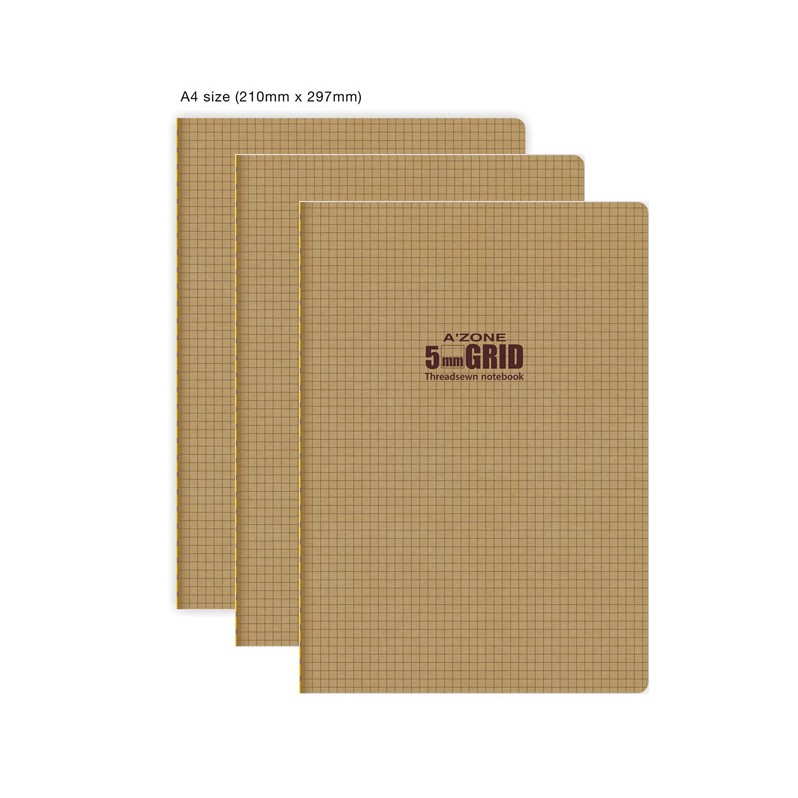 Azone Threadsewn Notebook 5mm Grid A4 / B5 / A5 | Shopee Singapore