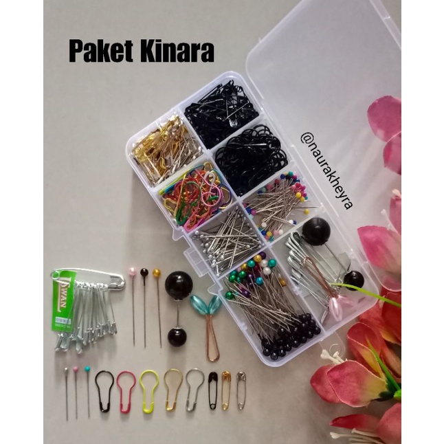 Kinara hijab pins package / hijab kit containing newey pins / bulb pins ...