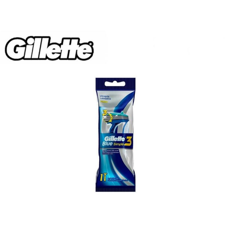 GILLETTE BLUE 3 simple disposable razor ( 2 pcs ) | Shopee Singapore