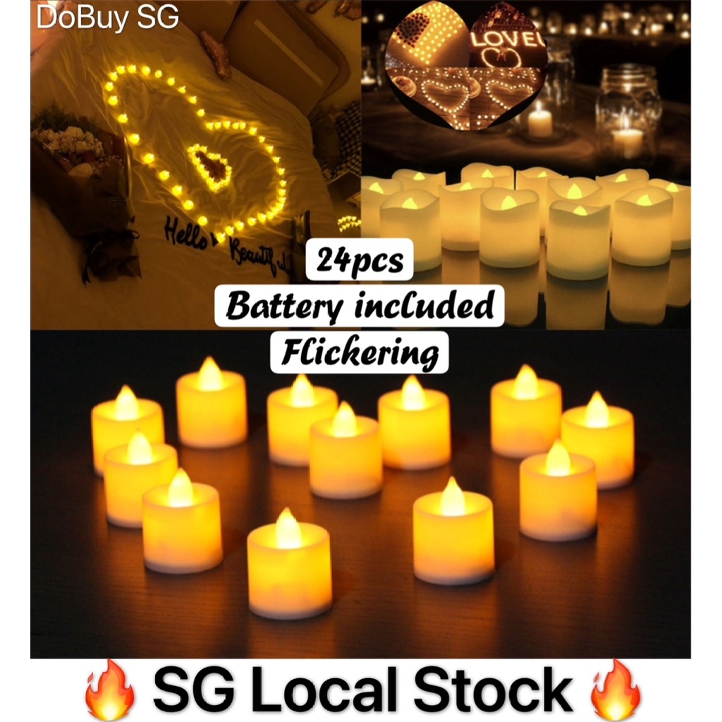 🔥SG Local Stock 🔥 Flickering Creative LED Candle Light Flameless Tea ...