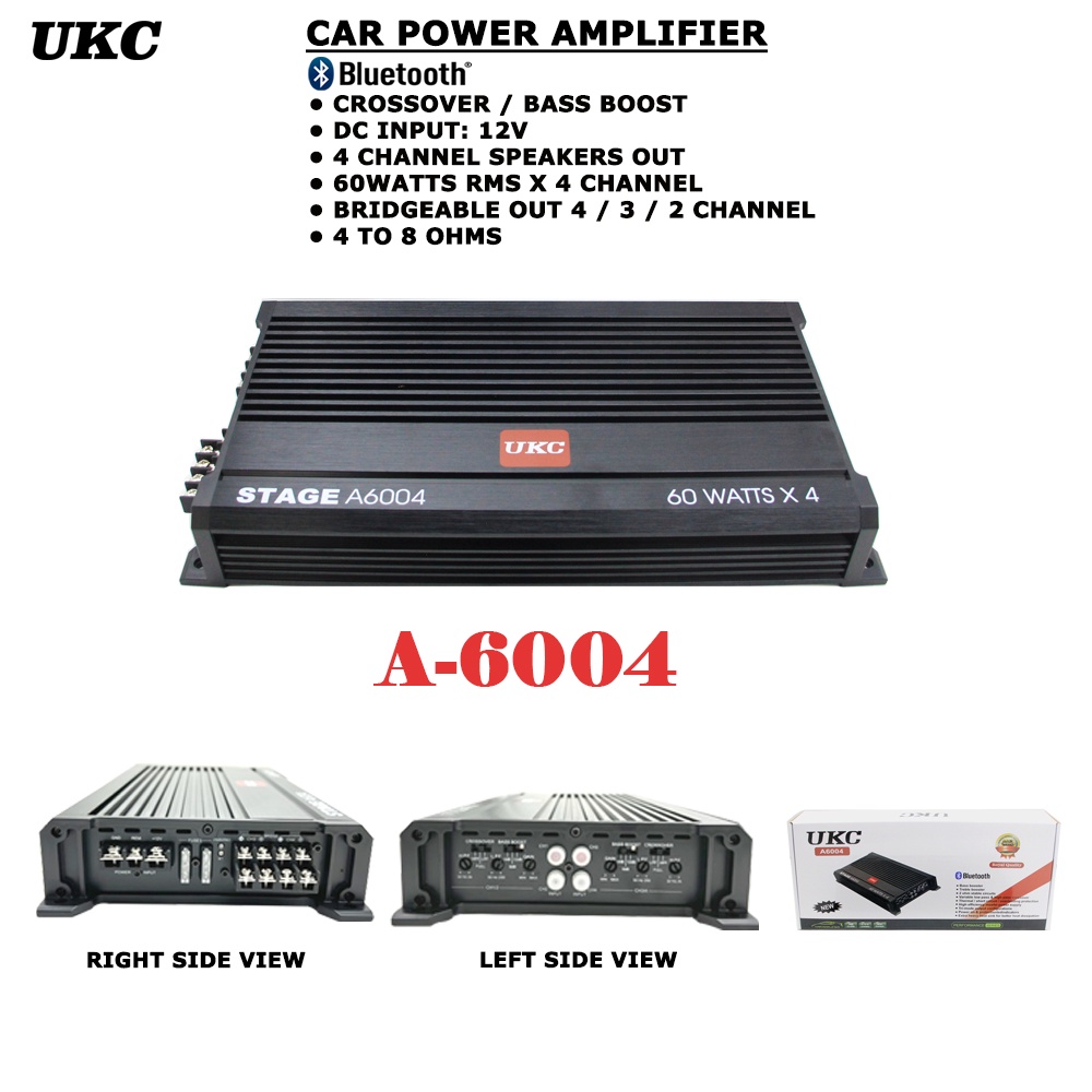 UKC ACDC HI-FI Power Amplifier with Bluetooth, Crossover & Bass Boost ...