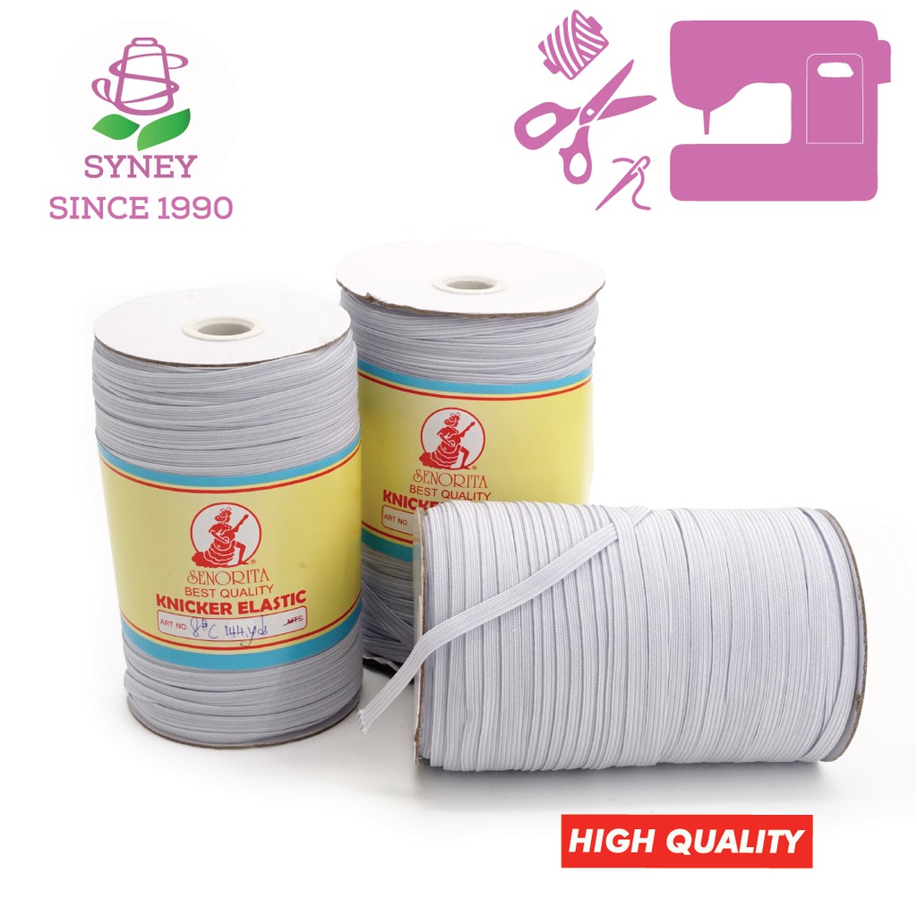 Senorita Knicker Elastic / Getah Kain Senorita Roll Besar (White ...