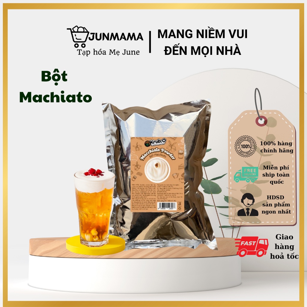Macchiato Krub.O Powder - Pack 1kg, macchiato Milk Tea, Salt Cream, Fat ...