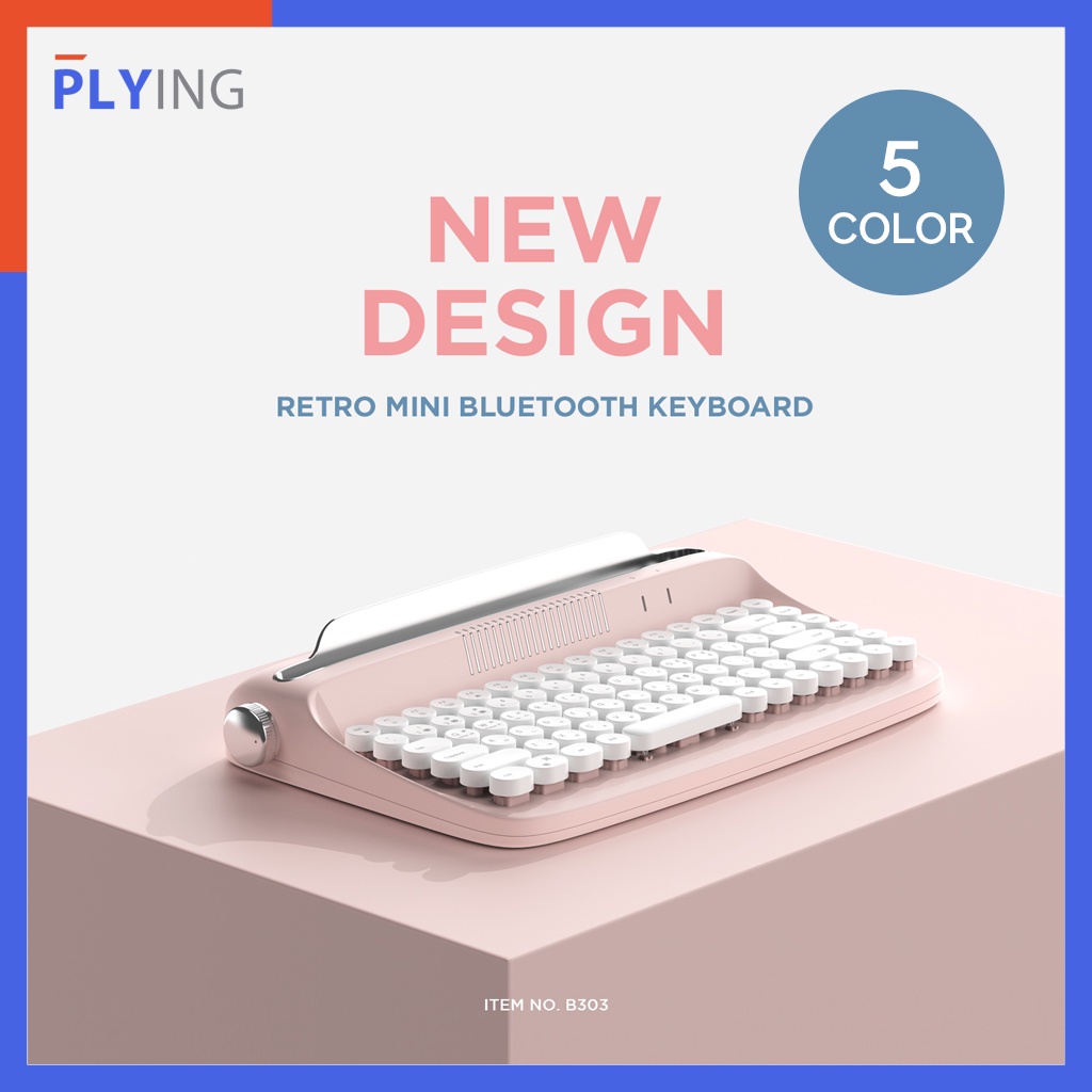 [ACTTO] Actto B303 Retro Mini Bluetooth Typewriter Keyboard Wireless ...