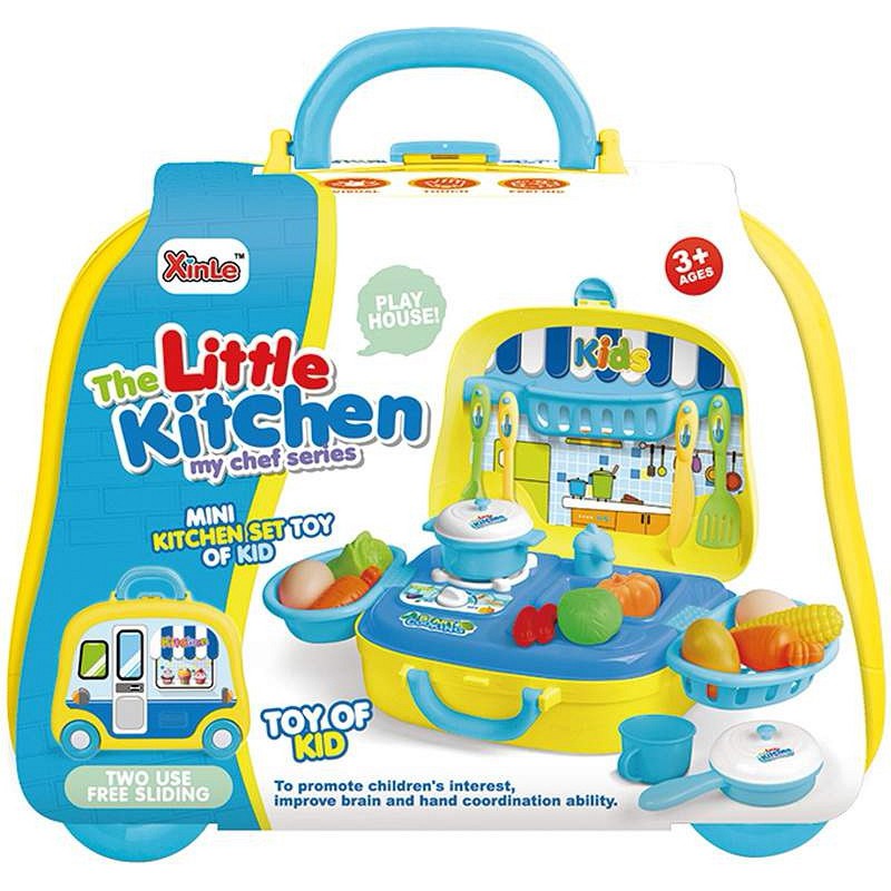 Children Pretend Play Set Kitchen Toy Suitcase Cooking Toys | Shopee ...