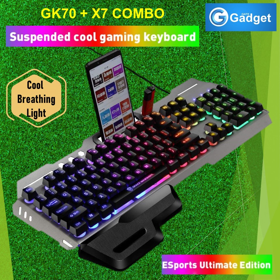 GAMING COMBO SET GK70 104 KEYS MECHANICAL GAMING KEYBOARD + X7 6D ...