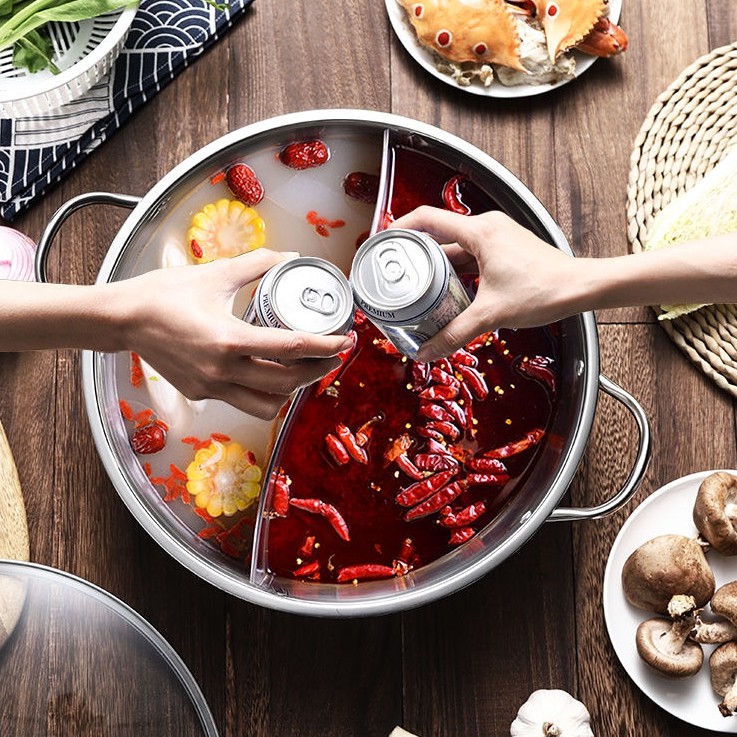 Shaba Shabu Non-Stick Double-Sided Electric Hot Pot with Divider / Hot ...