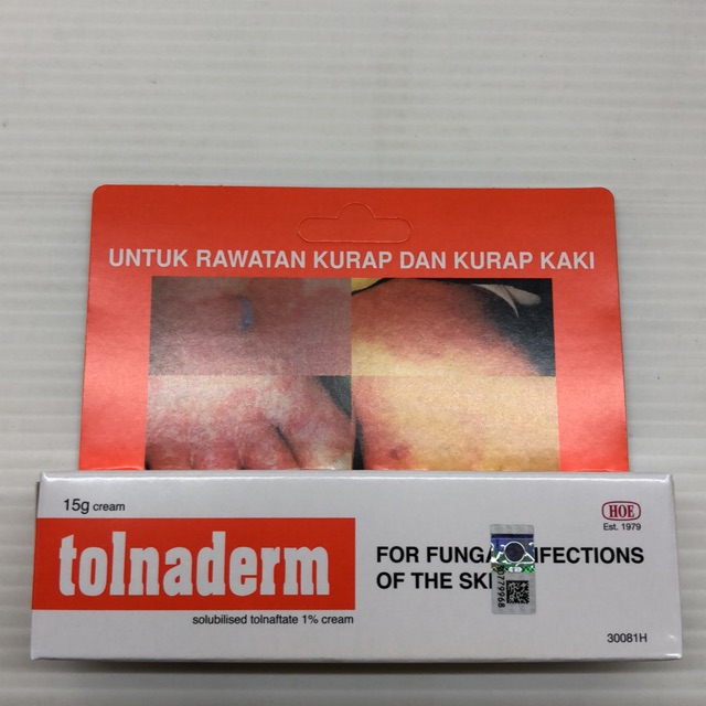 (Exp 12/2026)Tolnaderm Cream 15g (For Fungal infections of The Skin ...
