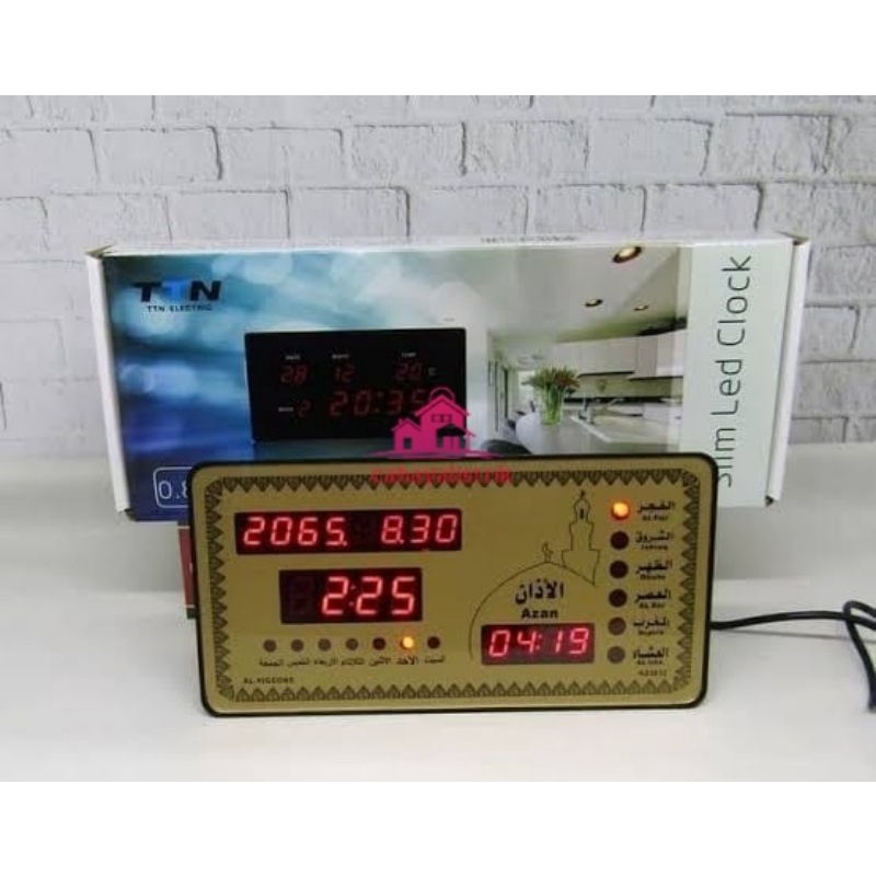 MINI AUTO Mini Automatic Digital Clock Auto Adhan Clock AZ-2012 Wall ...