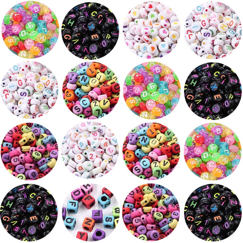 500 Grams Of ALPHABET Beads/Round ALPHABET Beads (BORONG SAHAJA ...