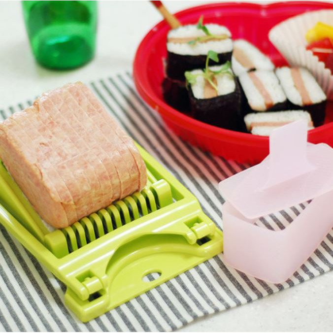 Square Rice ball mold making set / rice sandwich mold Spam Ham Slicer ...