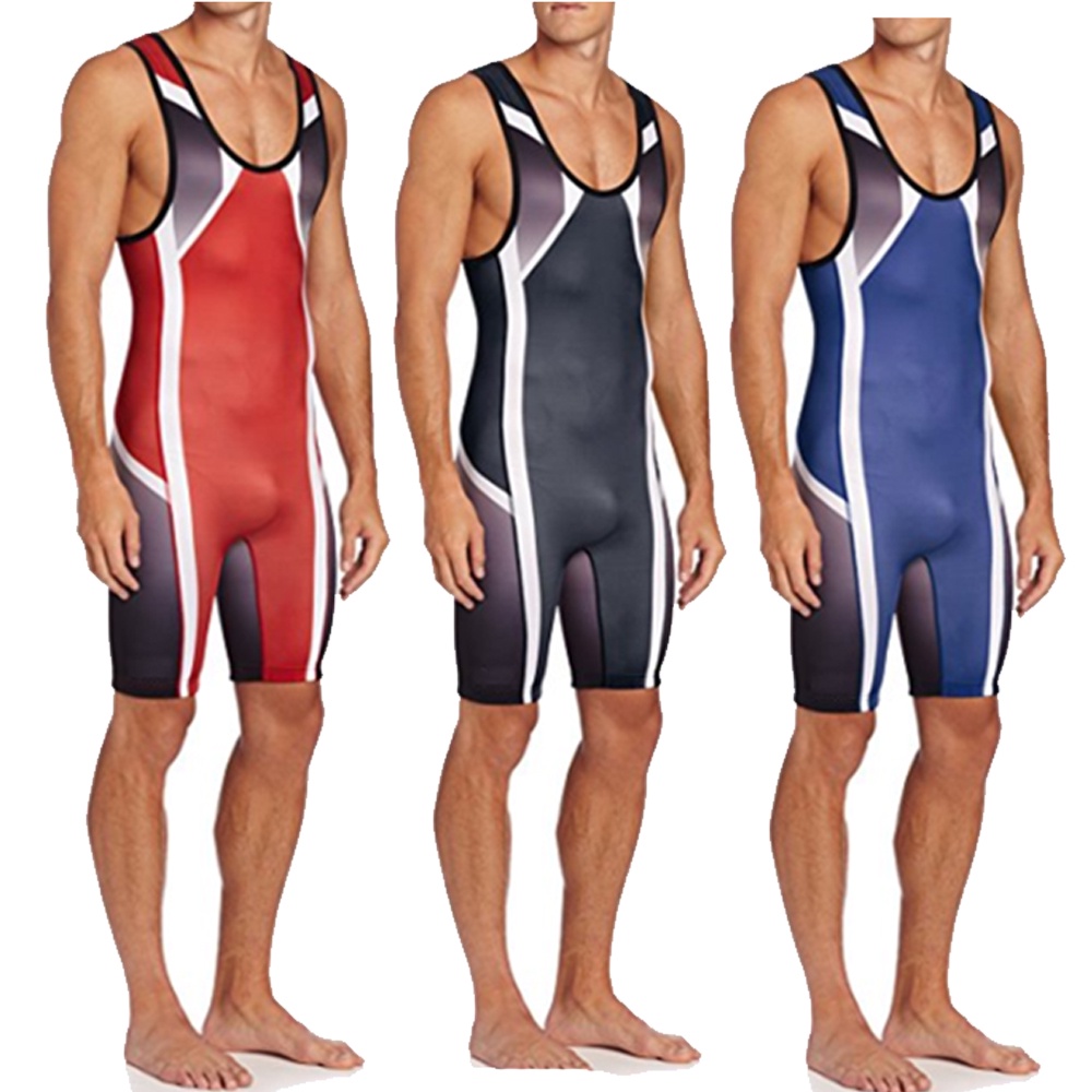 3 Color Wrestling Singlets Tummy Control Wear GYM Triathlon ...