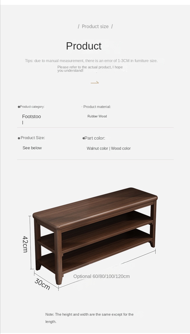 [Ready Stock]Solid wood shoe changing stool: a bench that integrates a ...