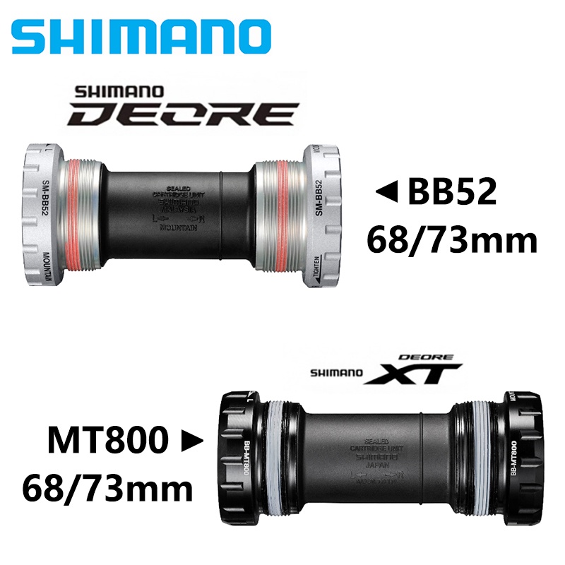 Shimano Deore XT MT800 MT500 SM-BB52 Hollowtech Mountain Bike Bottom Bracket 68/73 mm for m4100 ...