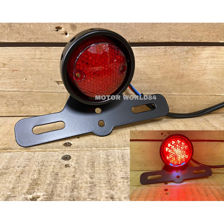 TAIL LAMP MOTORCYCLE LED RETRO RED REAR BRAKE STOP LIGHT LAMP W ...