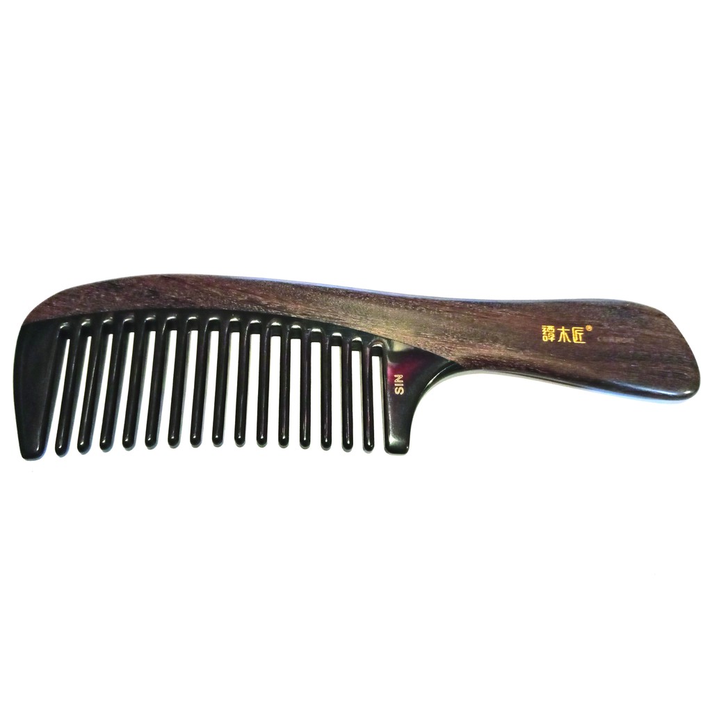 561 | Tan Mujiang Natural Wood Handle With Buffalo Horn Comb Teeth ...