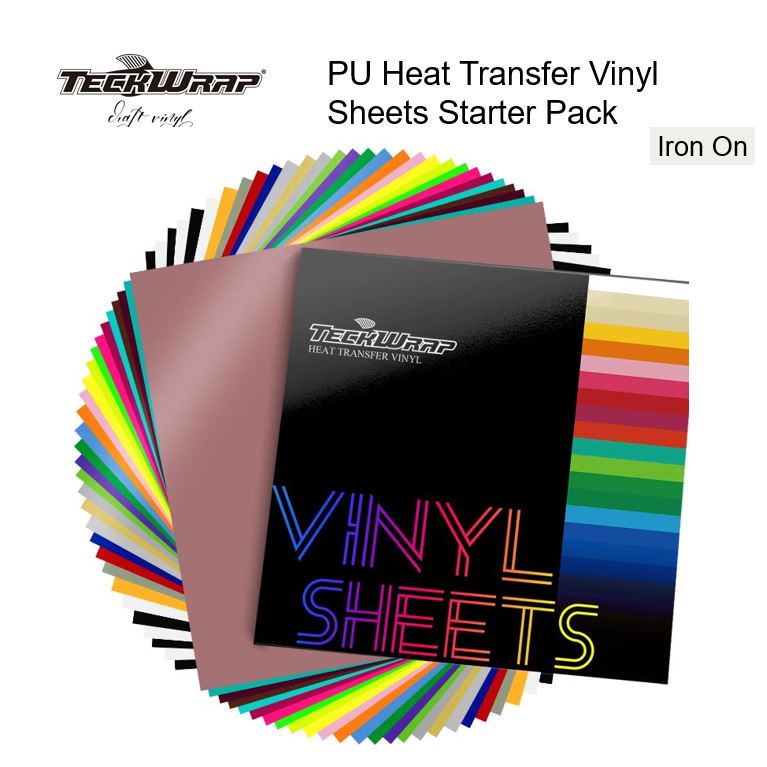 Teckwrap Craft PU Heat Transfer Vinyl Sheets Starter Pack | Shopee ...