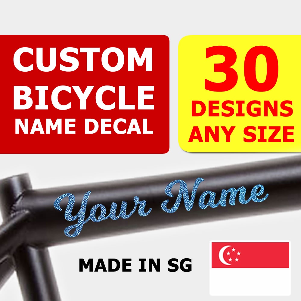 SG Wholesale Bicycle Bike Ebike Custom Name Decal Sticker for Brompton ...