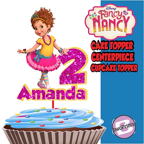 Cake Topper Fancy Nancy Custom made Cake Topper with Name and Age ...