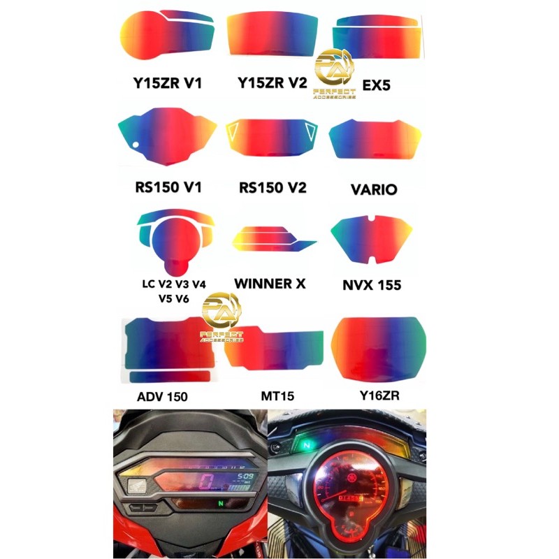 TINTED METER TITANIUM ADV SYMVF3I Y15ZR Y15V2 Y16ZR MT15 LC135NEW RSV1 ...