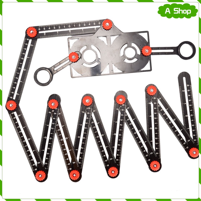 Adjustable Multi Angle Measuring Ruler Perforated Tool Ruler for ...