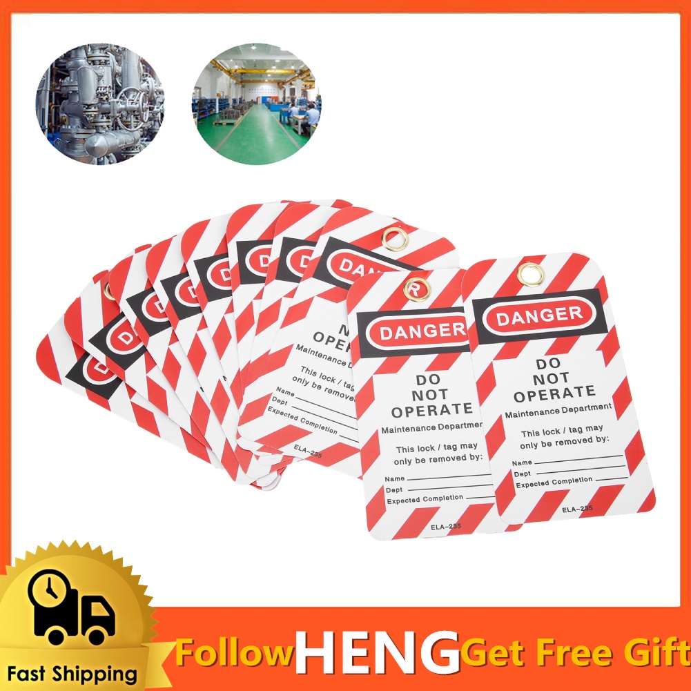 READY STOCK Hengyu 10PCS Lockout Tag Tagout Kit Safety Warning Hasps ...