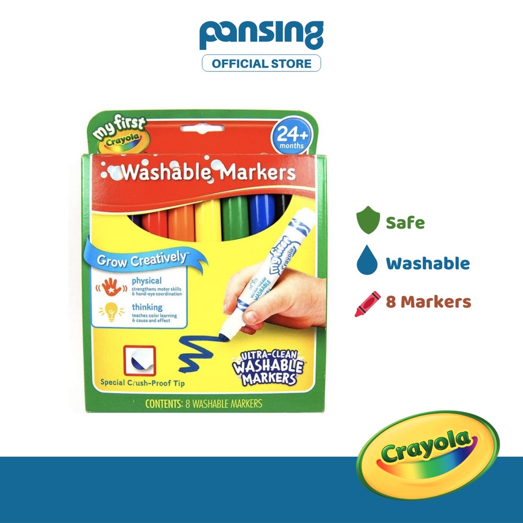 Crayola My First Crayola Ultra-Clean Washable Bold Line Markers (8 ...